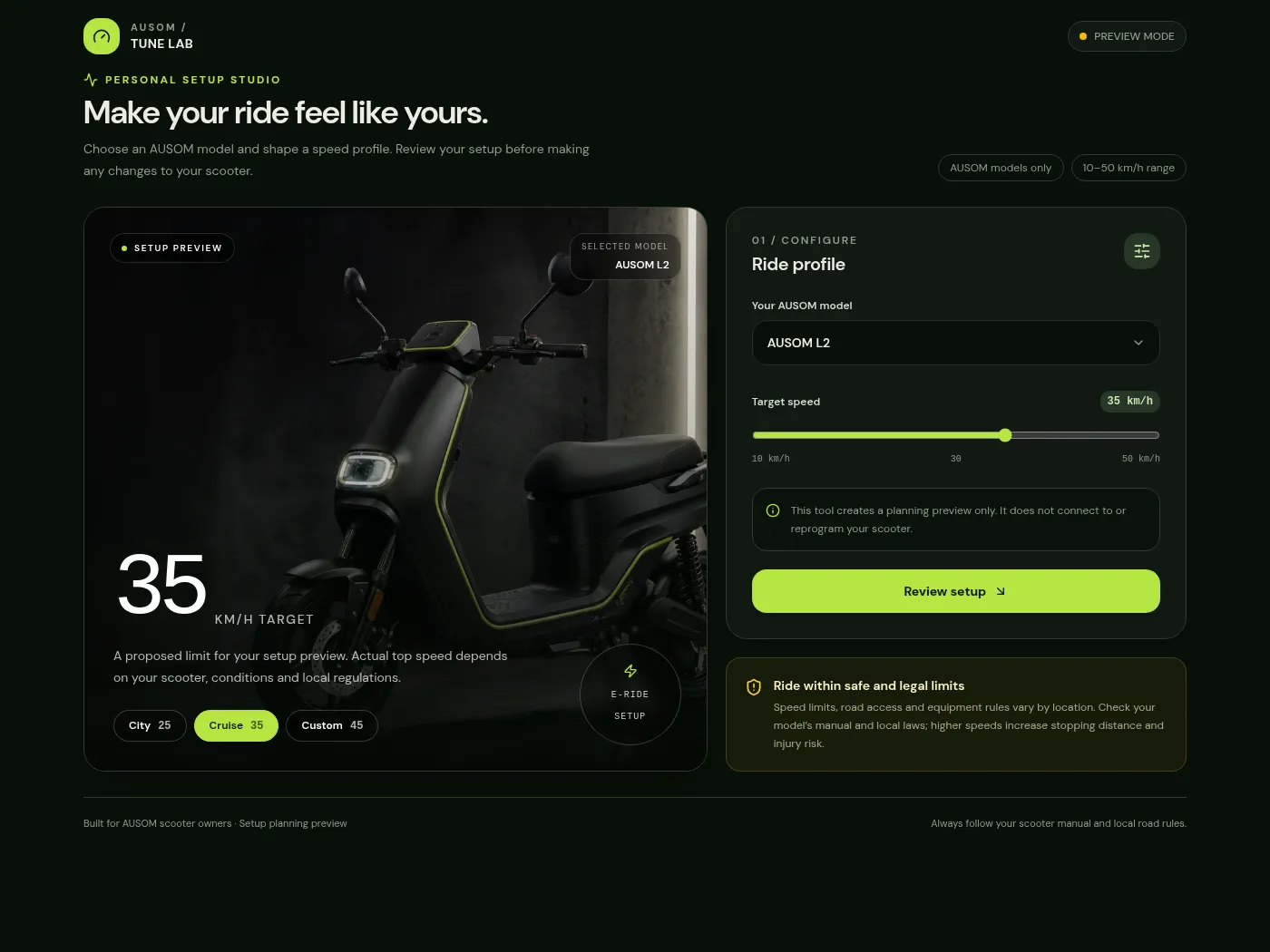 AUSOM Scooter Tuner