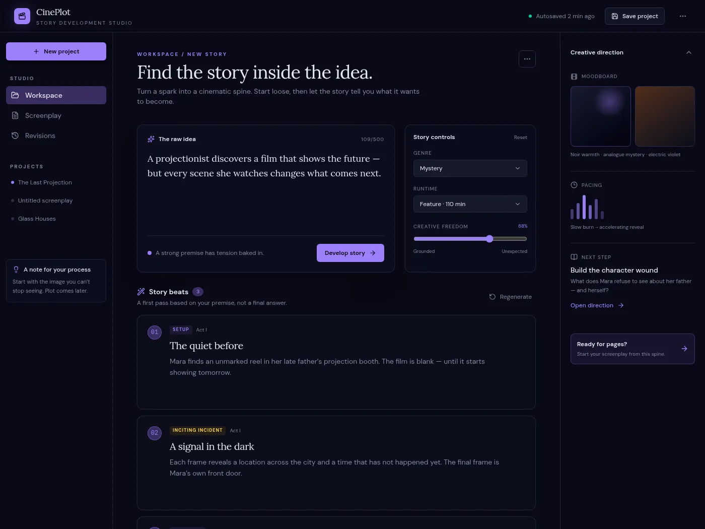CinePlot AI Workspace