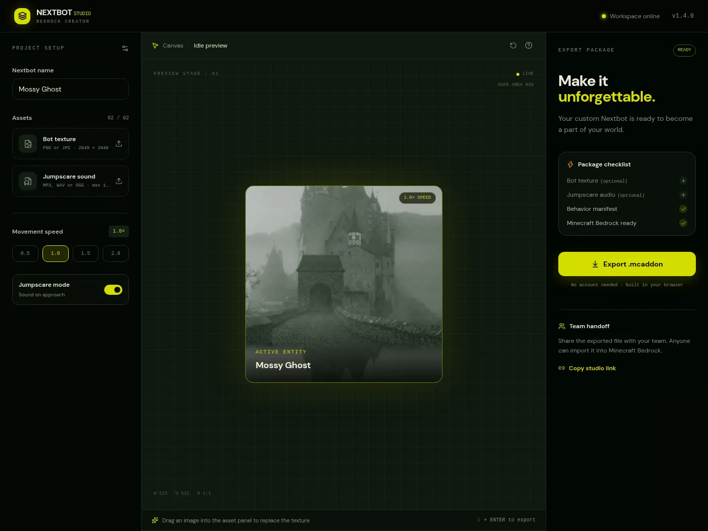 Nextbot Creator for Minecraft
