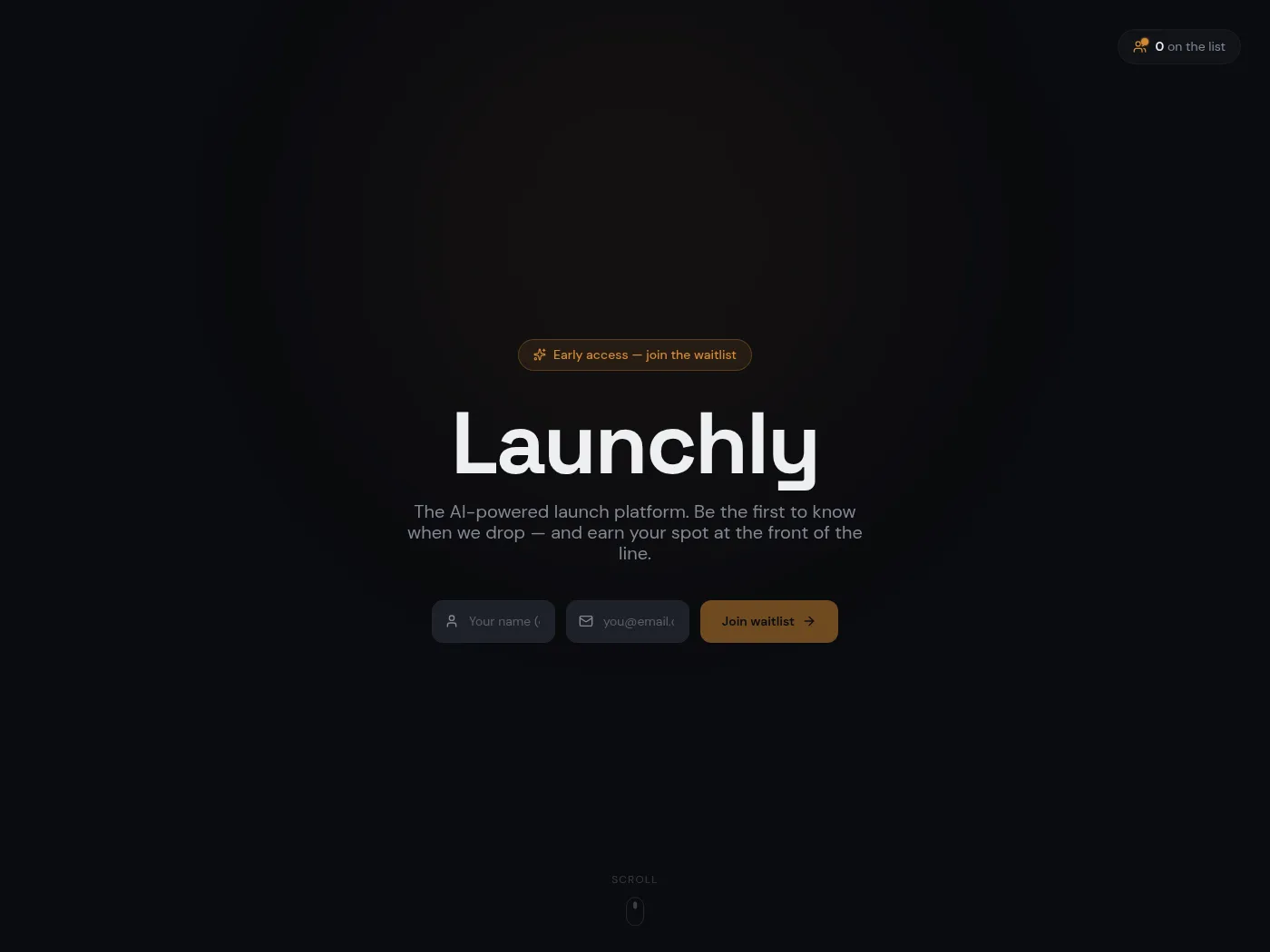 Launchly Waitlist Web