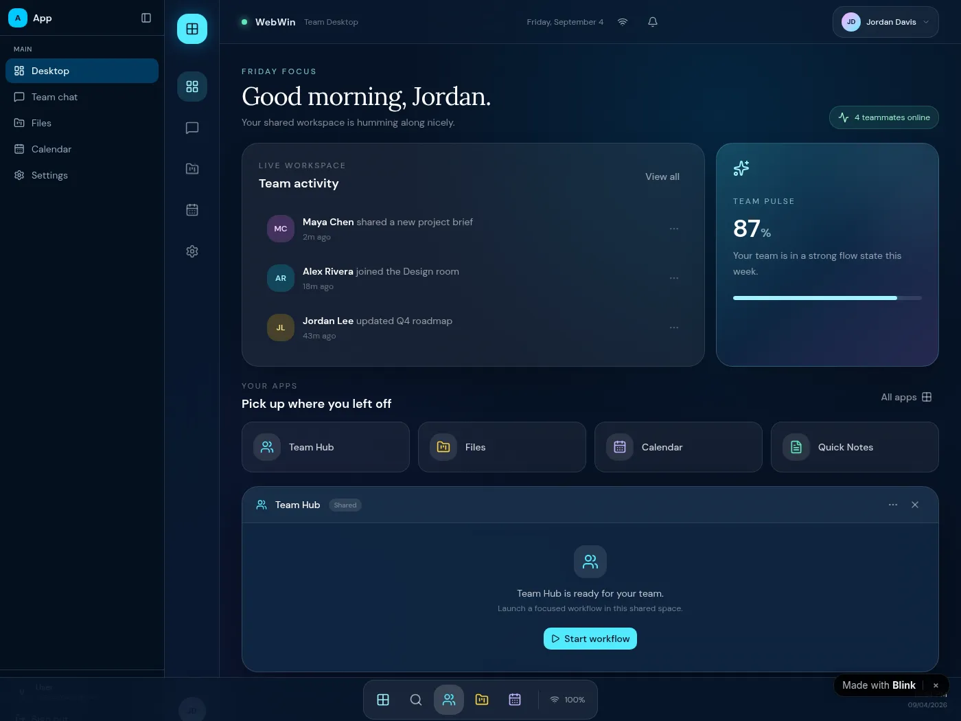 WebWin Team Desktop