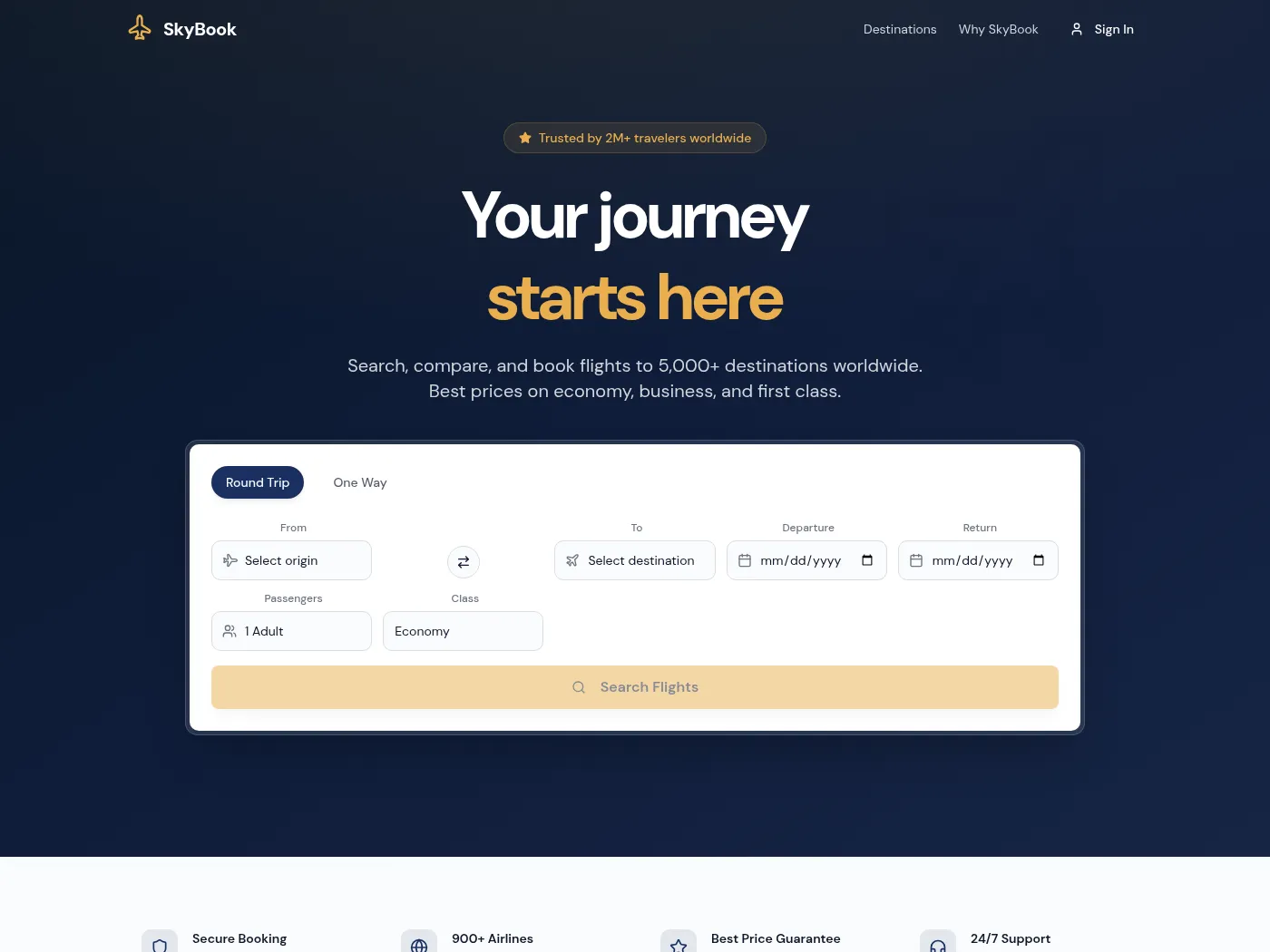SkyBook Flight Platform