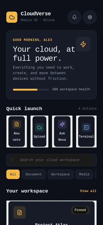 CloudVerse Mobile OS