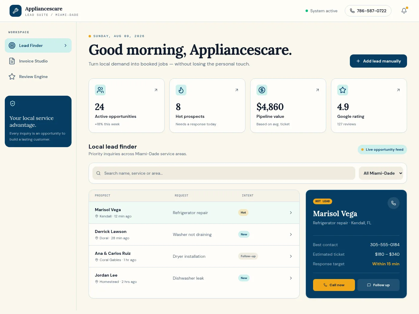 Appliancescare Lead Suite