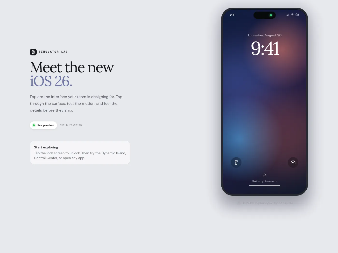 iOS 26 Interactive Simulator
