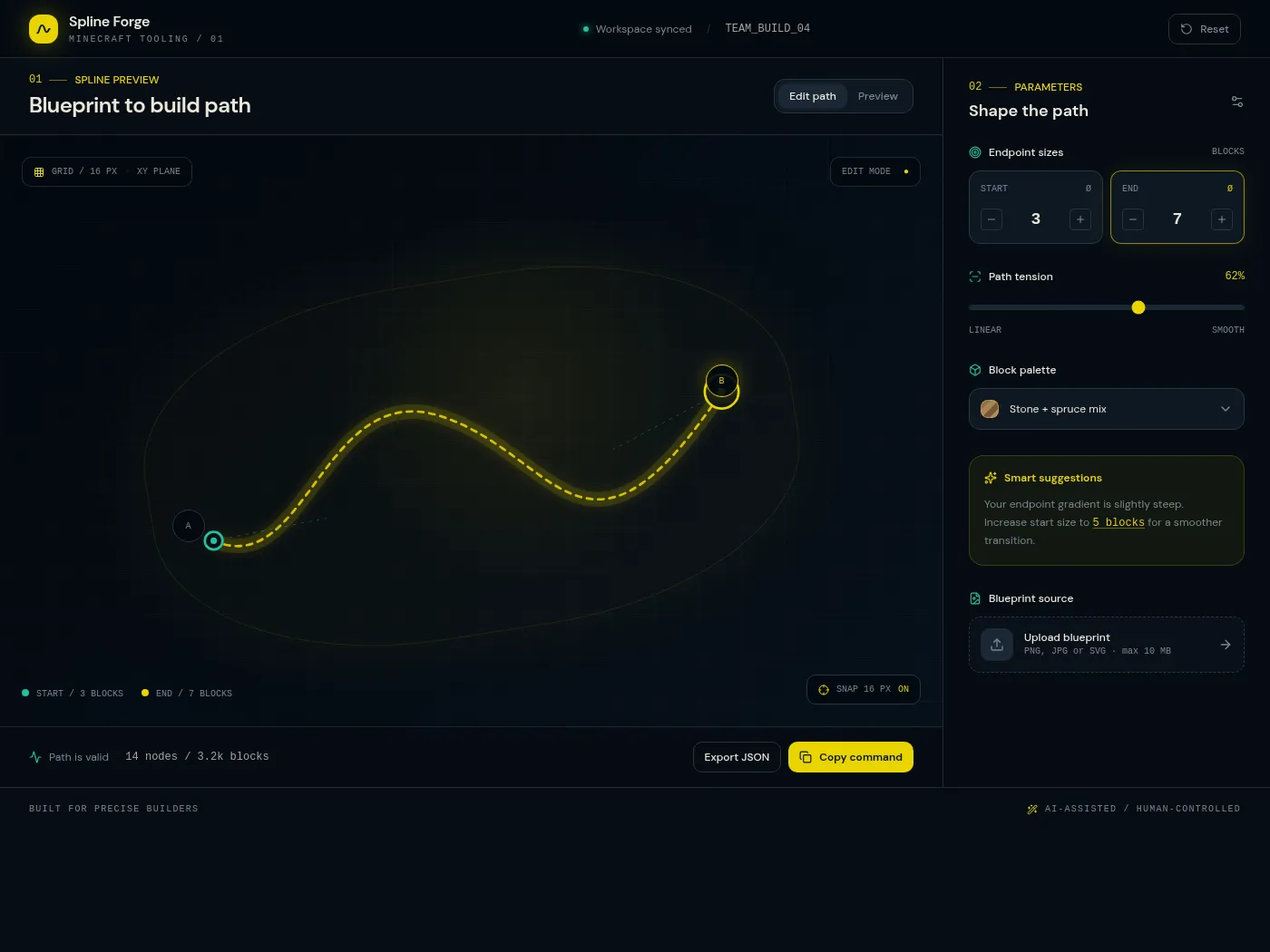 AI Spline Builder