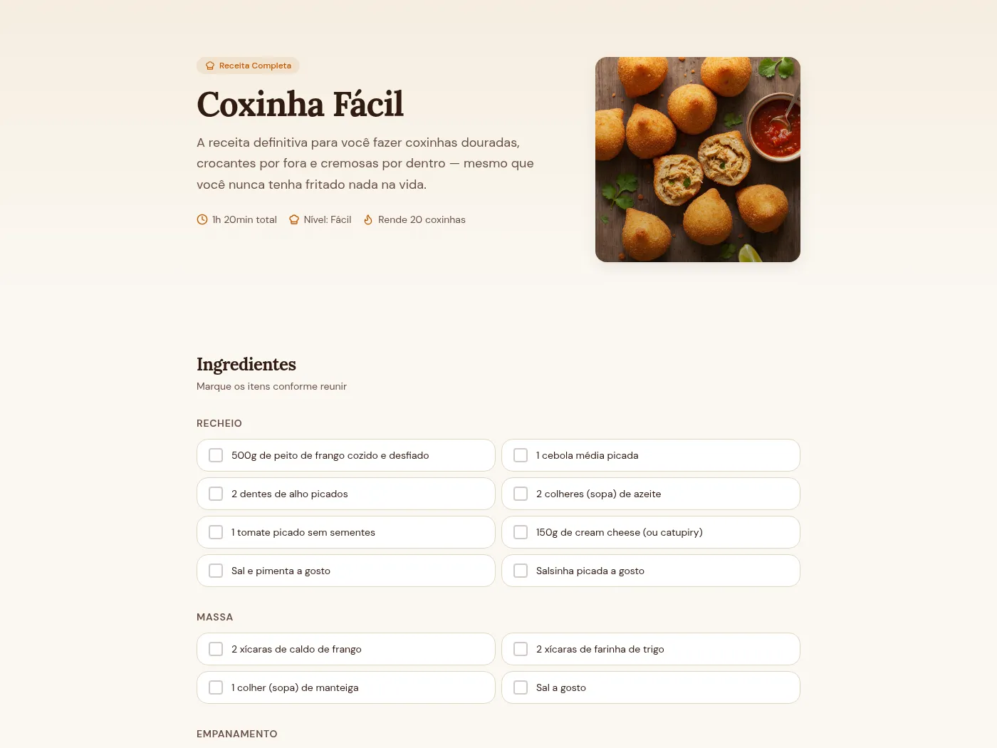 Coxinha Fácil App