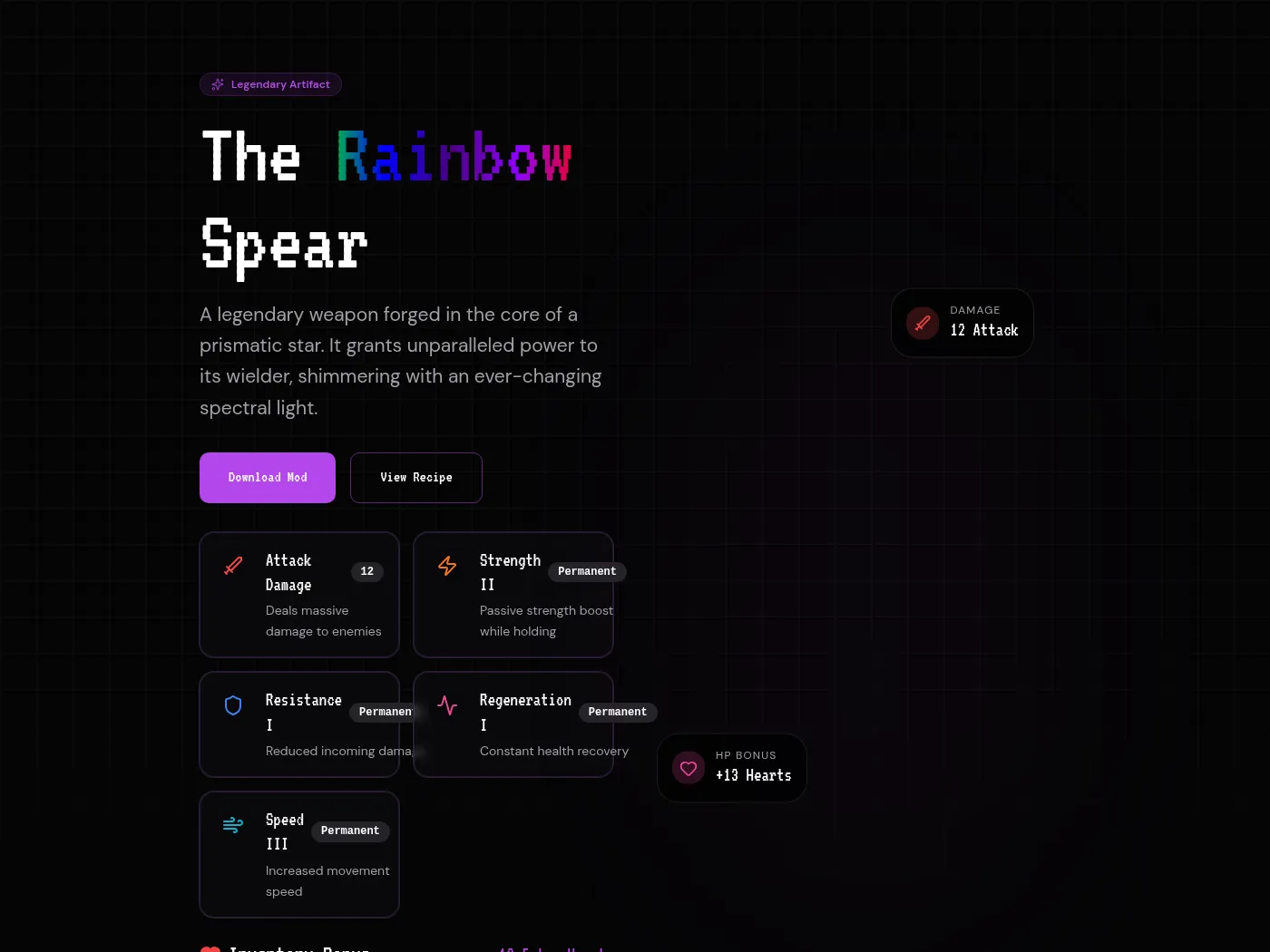 Rainbow Spear Mod