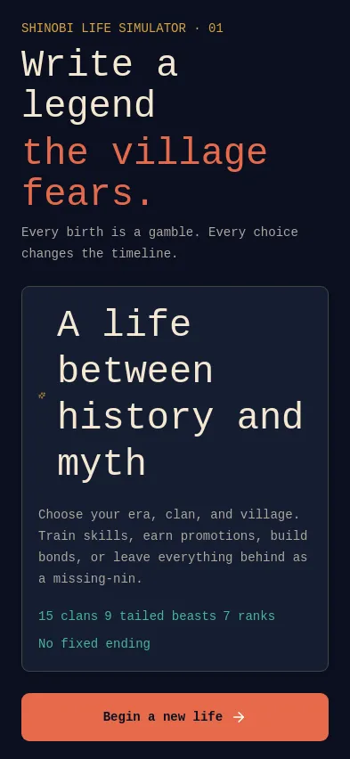 Shinobi Life Simulator