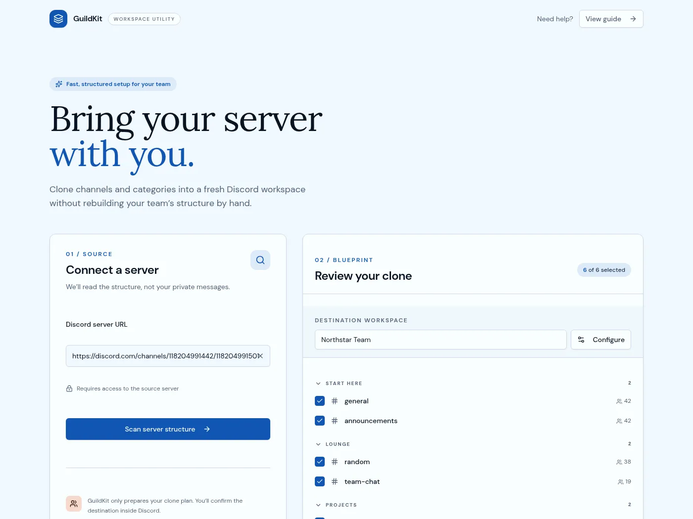 Discord Server Cloner
