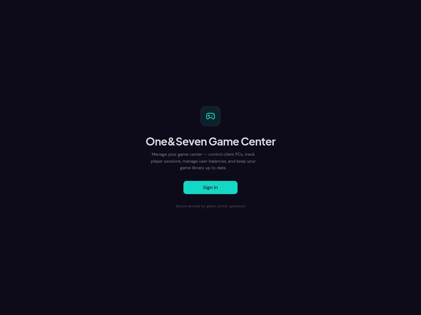 Game Center Control Suite
