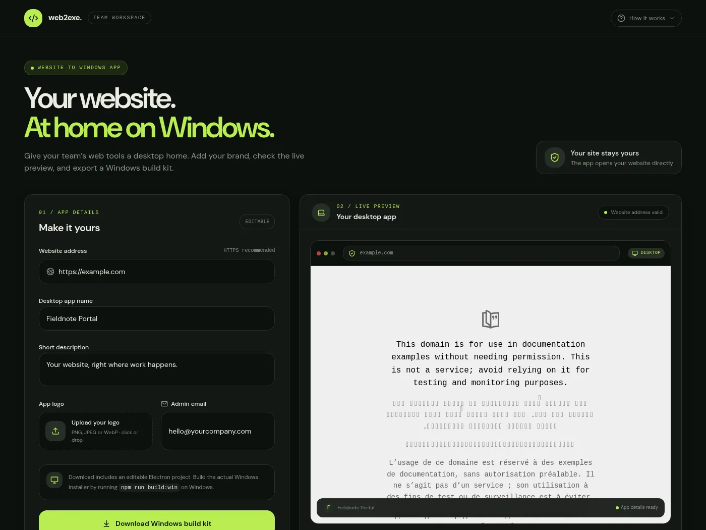 Web2Exe Converter