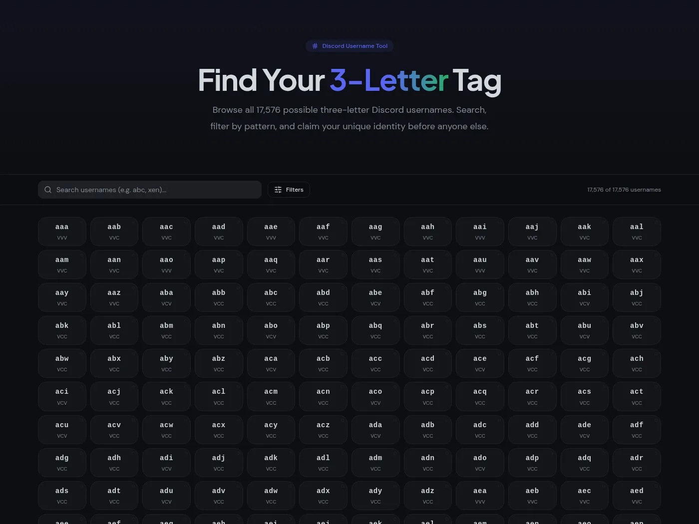 Discord Tag Finder