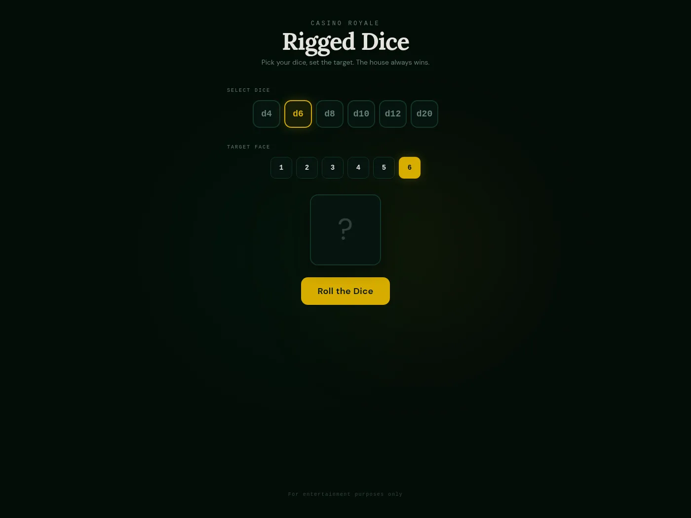 Rigged Dice Roller