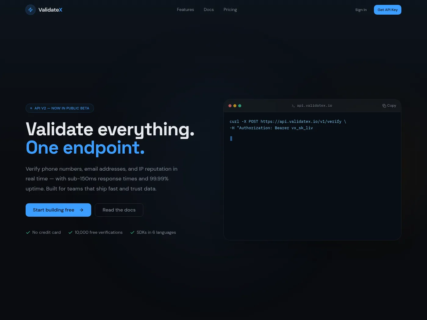 ValidateX API Suite