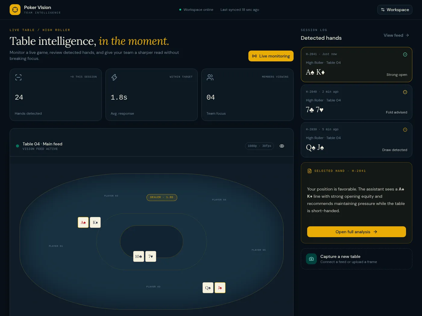 Poker Vision AI Assistant