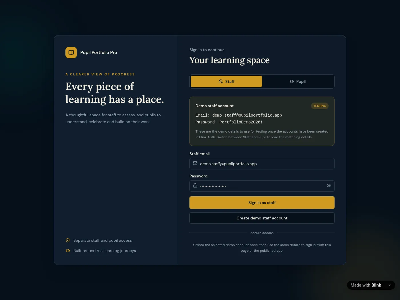 Pupil Portfolio Pro