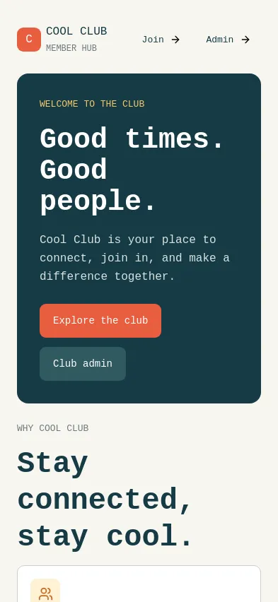 Cool Club App