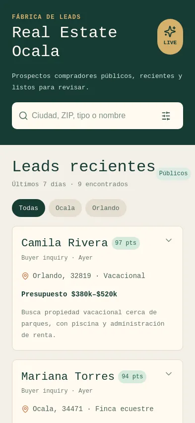 LeadFábrica Real Estate App