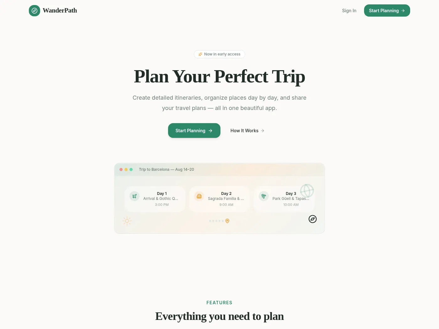 WanderPath Trip Planner