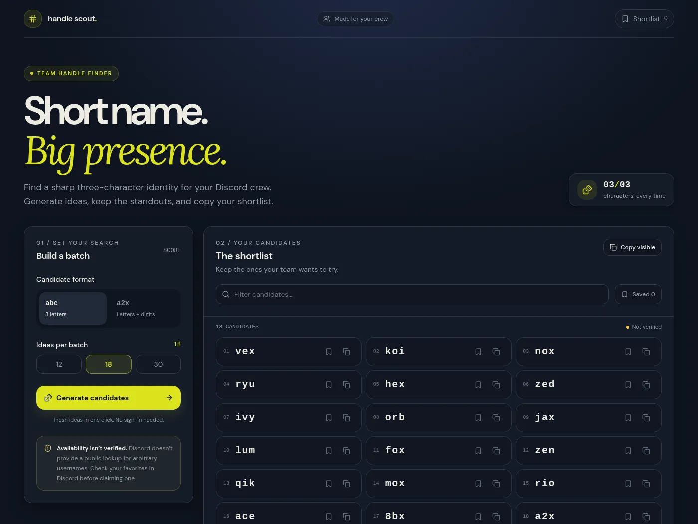 Discord Handle Finder