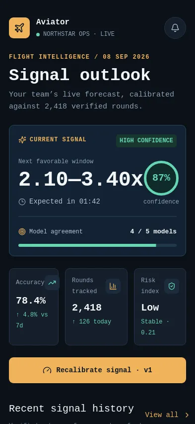 Aviator Signal Predictor