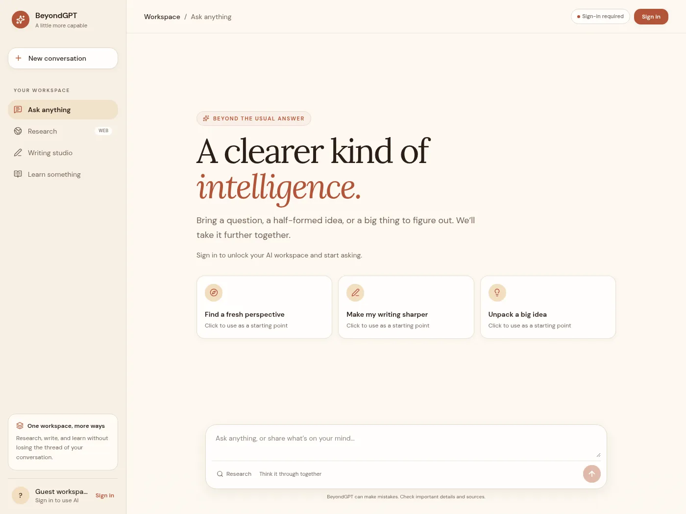 BeyondAI Web Hub