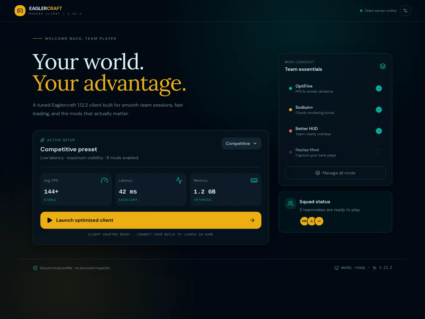 Eaglercraft Modded Web Client