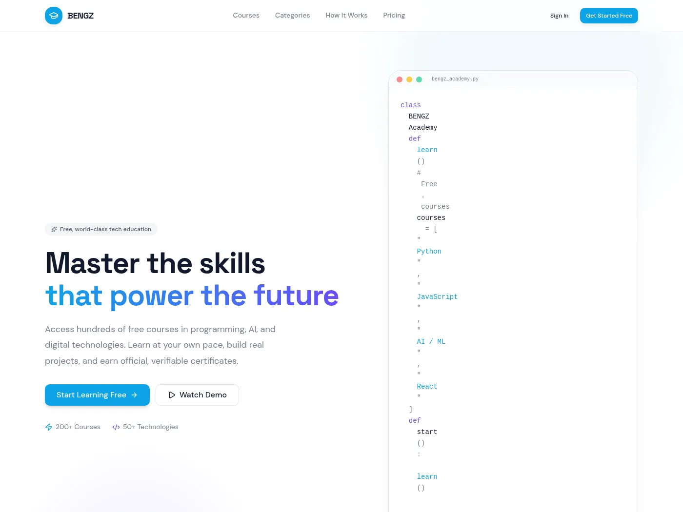 BENGZ Academy Platform