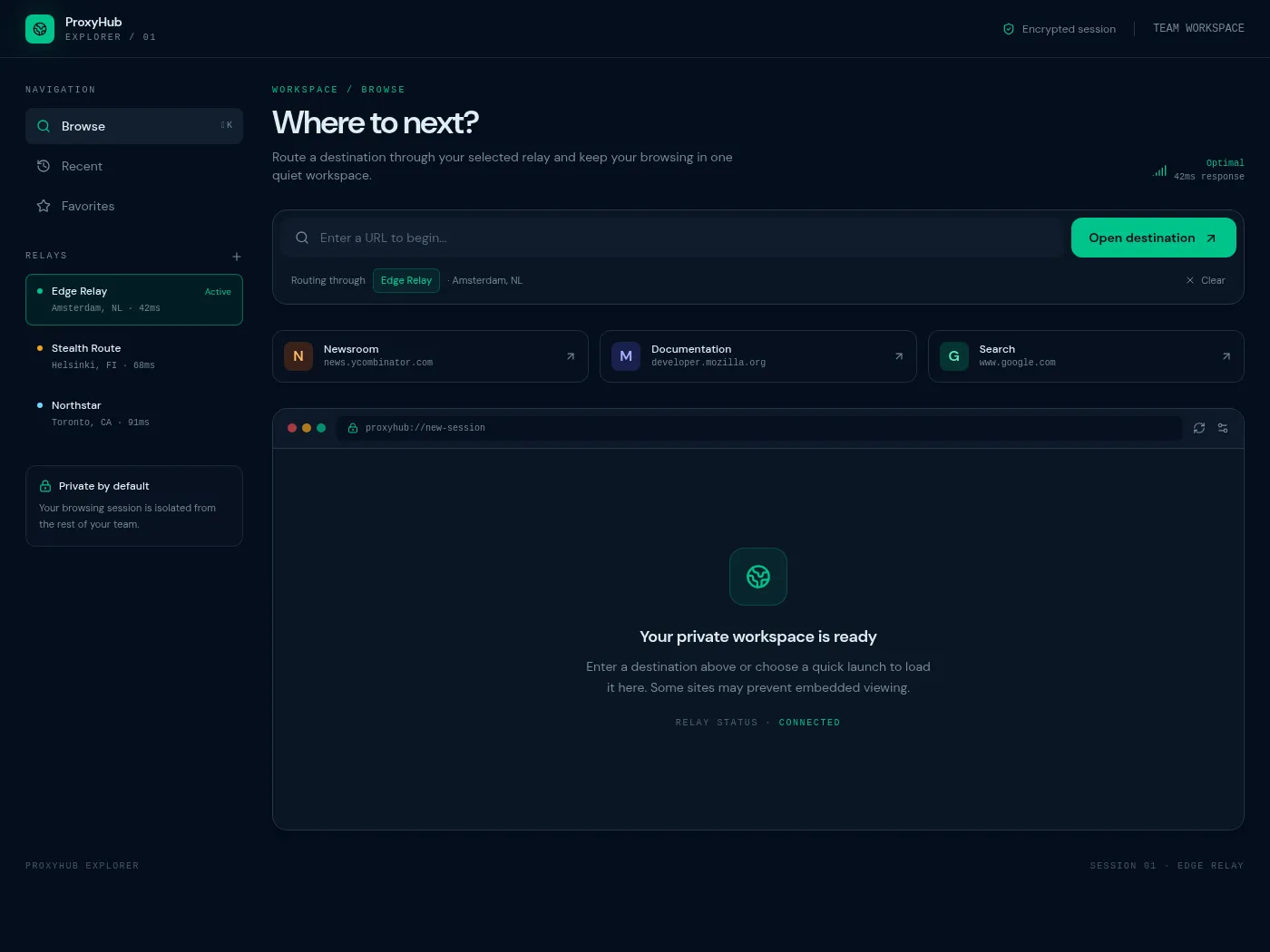 ProxyHub Explorer