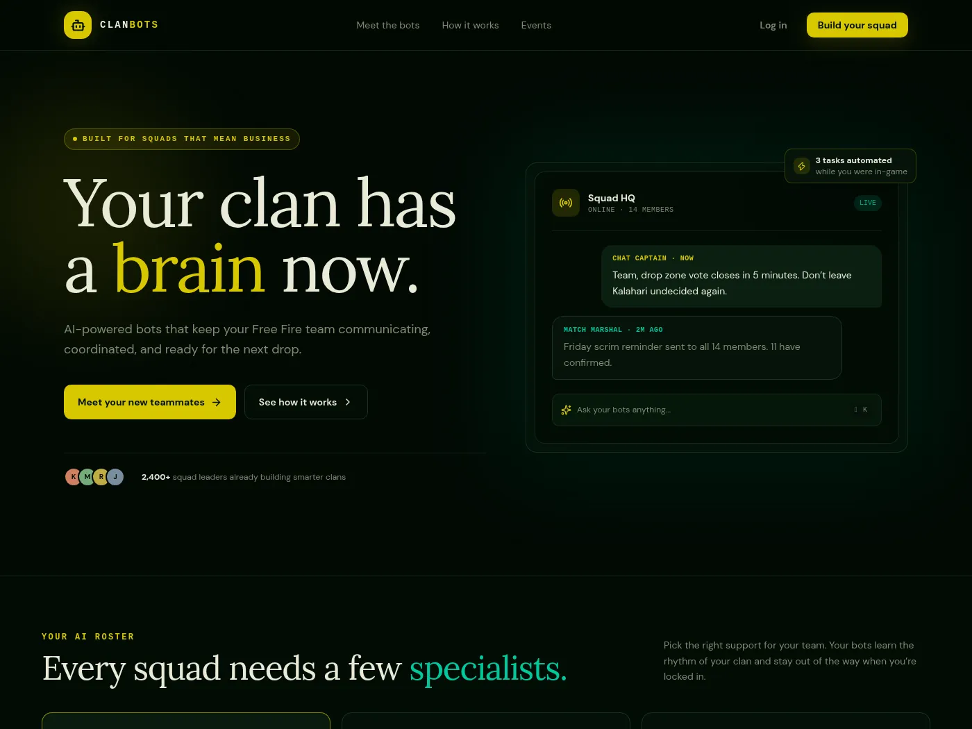 Free Fire AI ClanBots