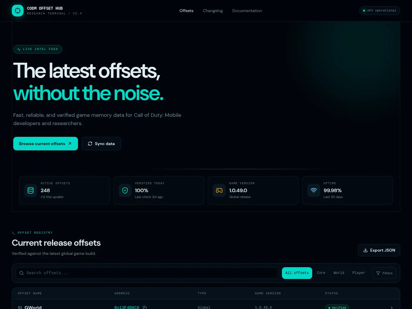 CODM Offset Update Hub
