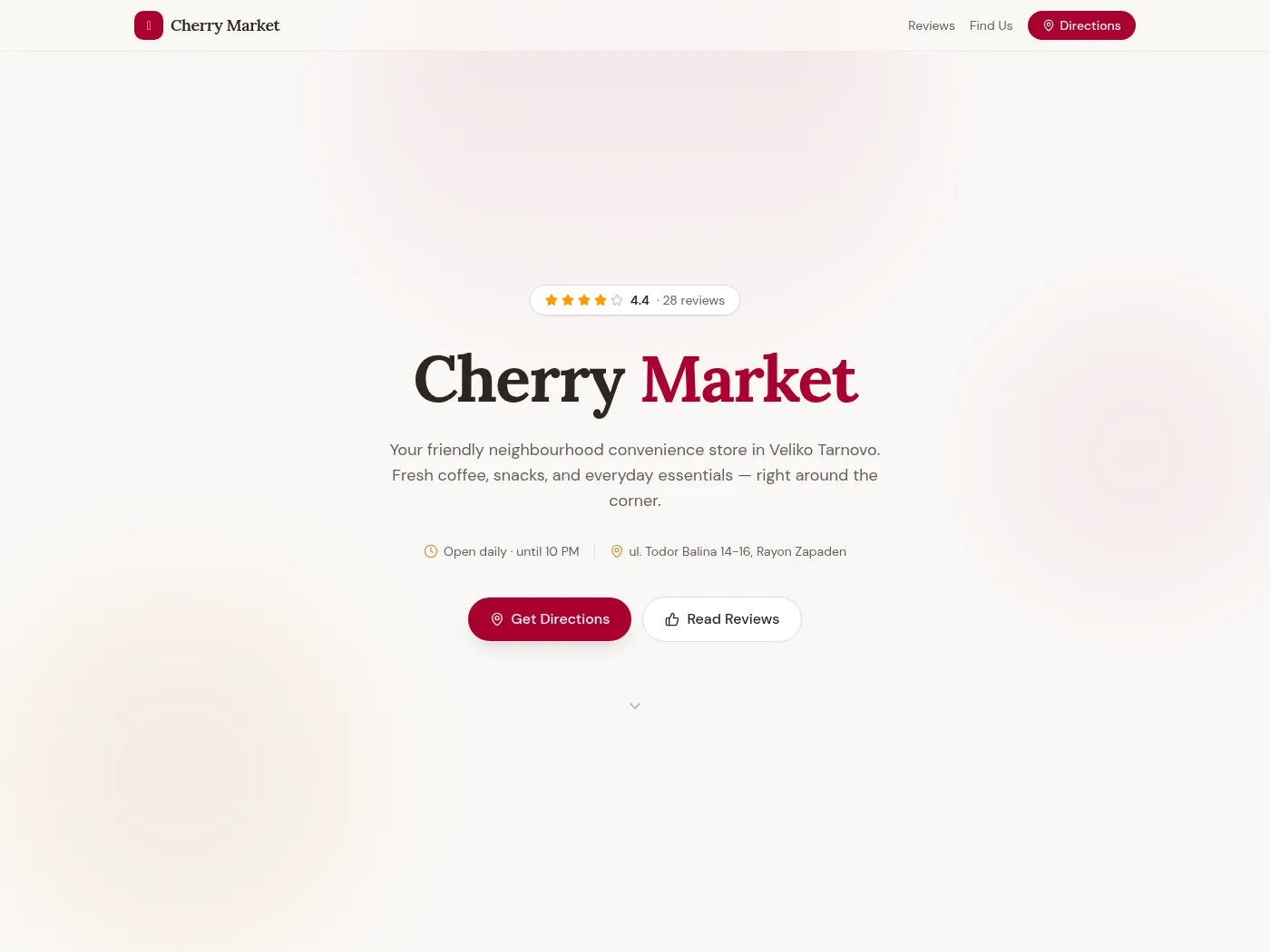 Cherry Market Showcase