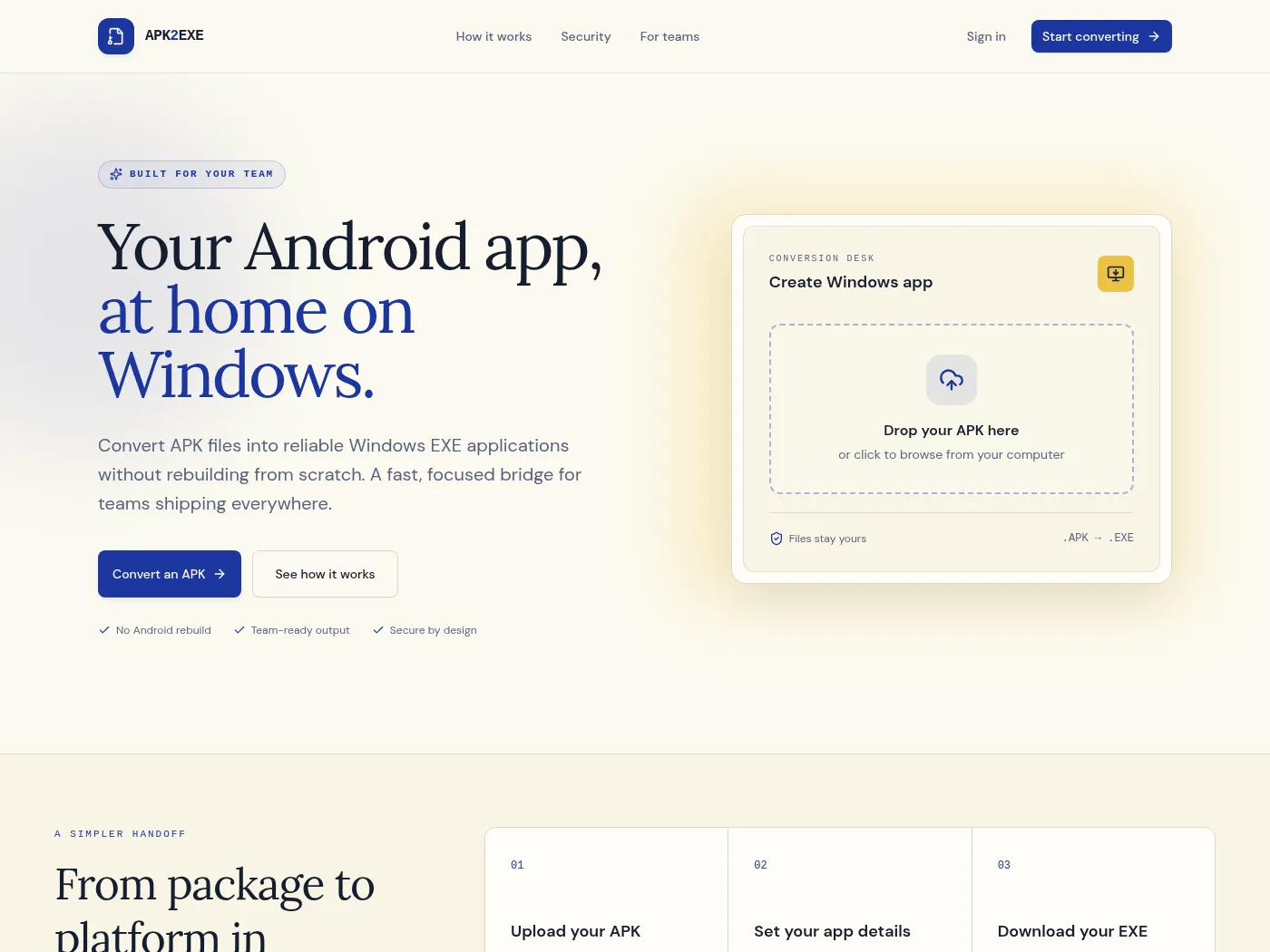 APK2EXE Web Converter