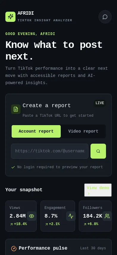 TikTok Insight Analyzer
