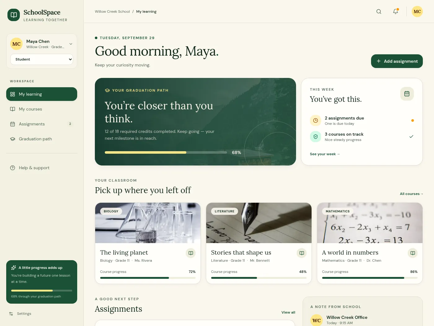 SchoolSpace Learning Hub