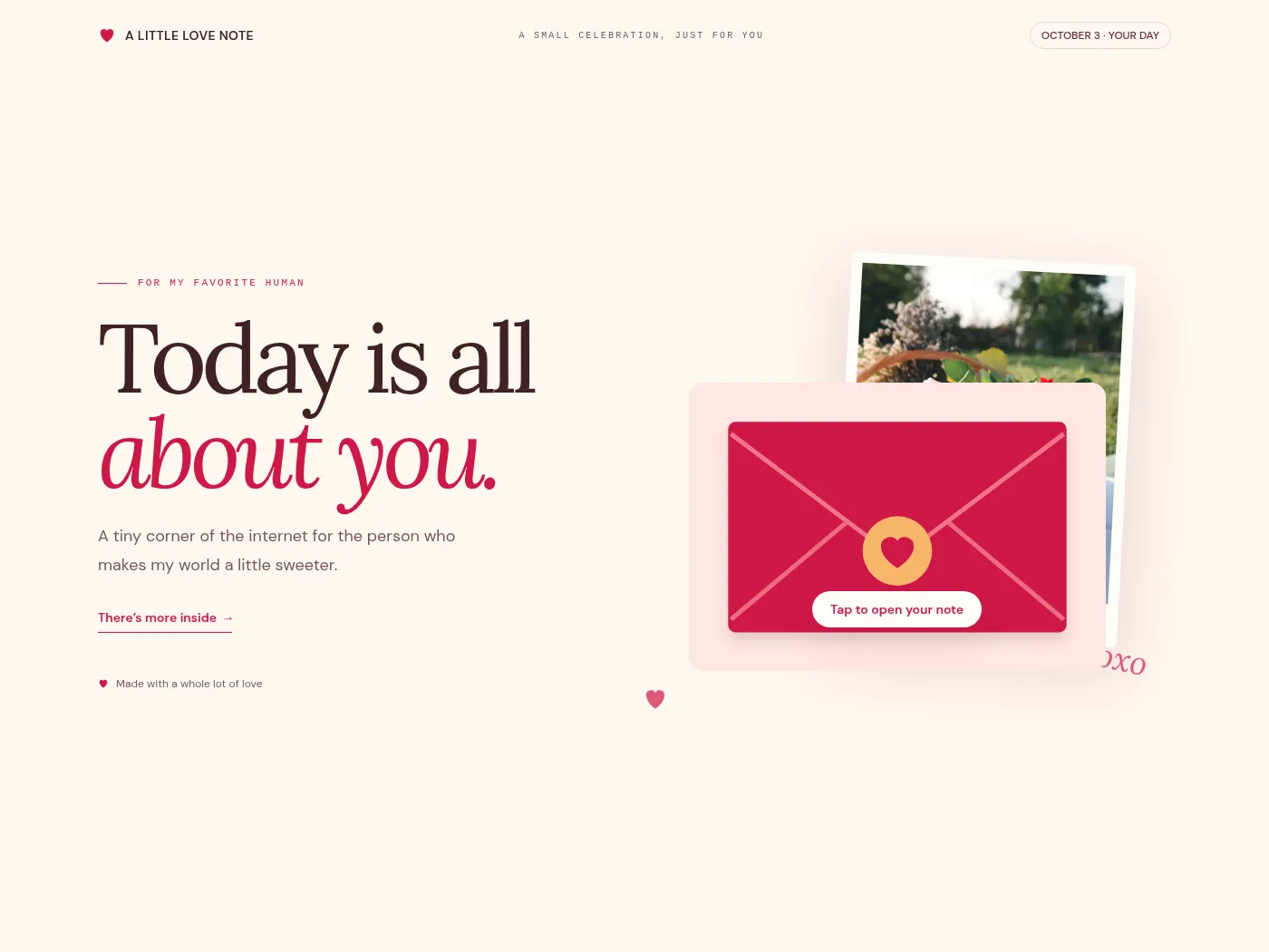 Boyfriend's Day Celebration Site