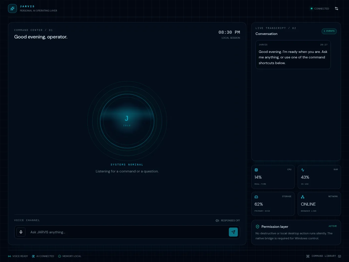 JARVIS AI Desktop Assistant