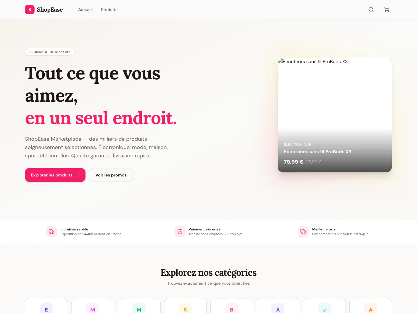 ShopEase Marketplace