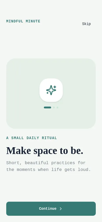Mindful Minute App