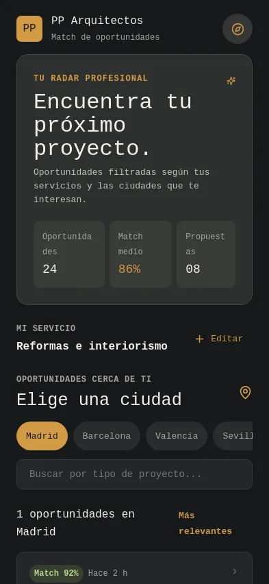 PP Arquitectos Match