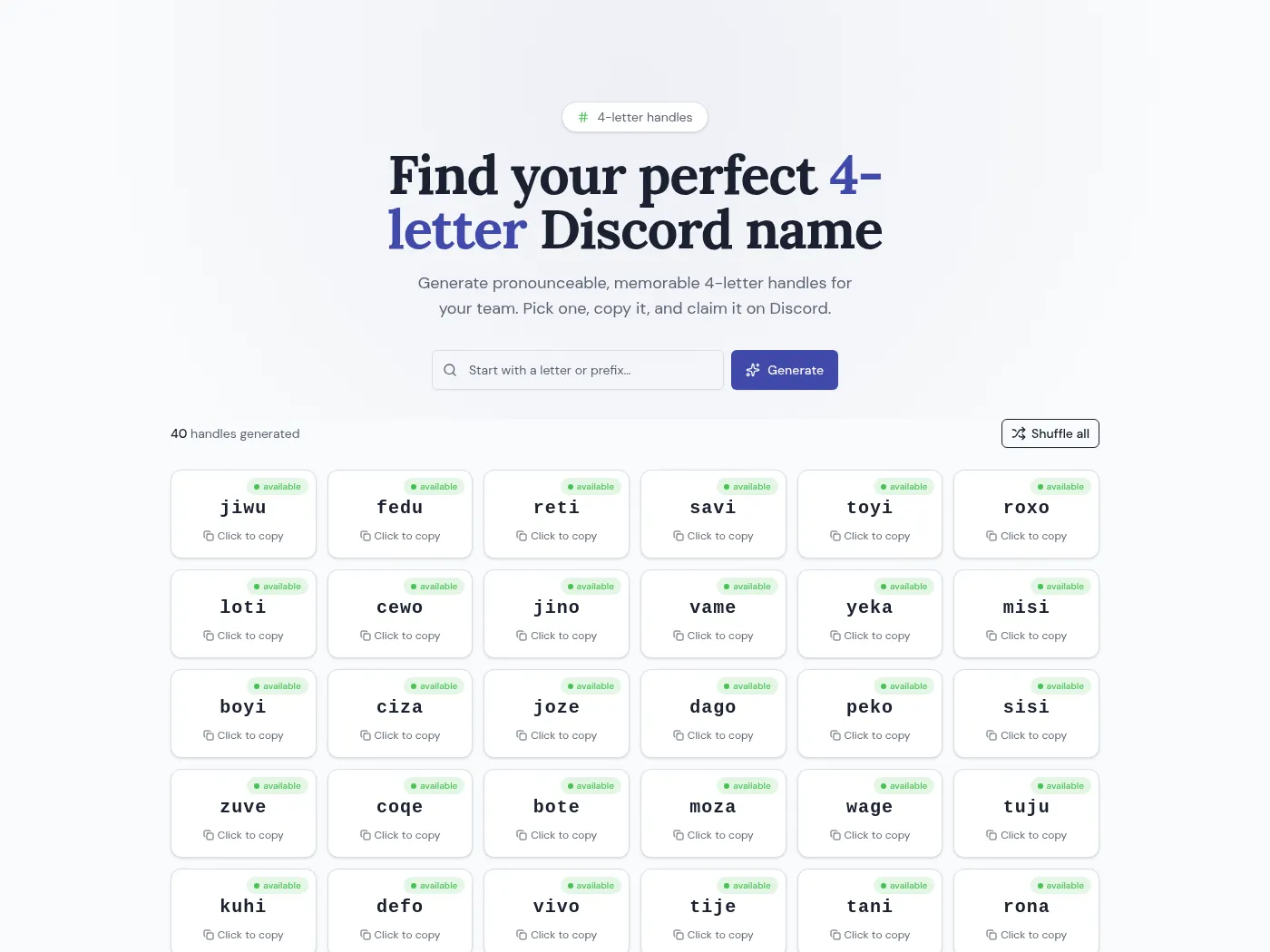 Discord Name Finder