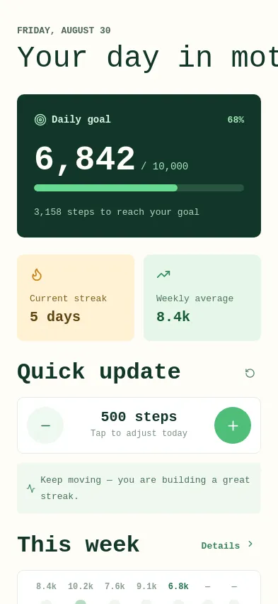 StepMate Tracker