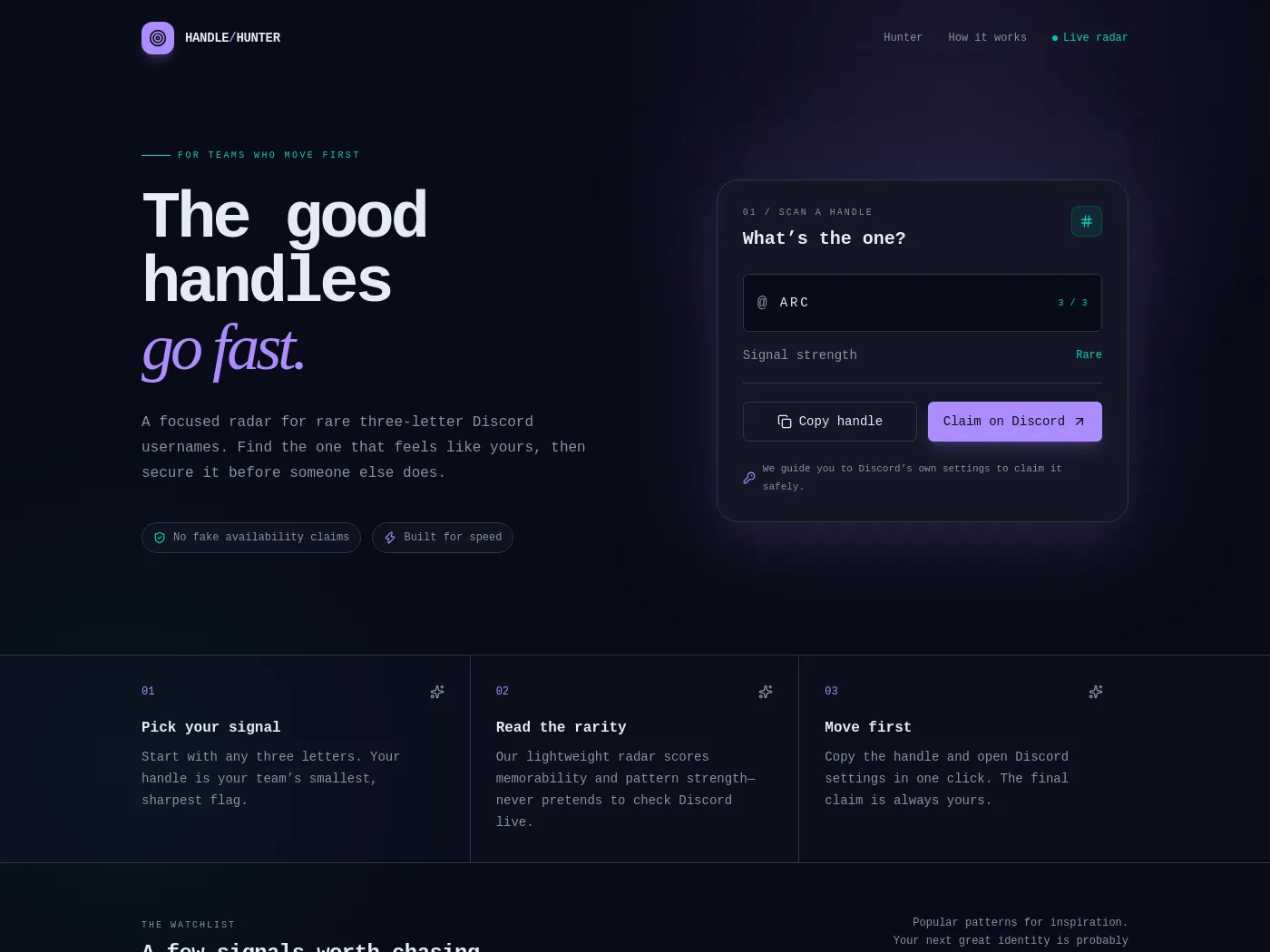 Discord Handle Hunter
