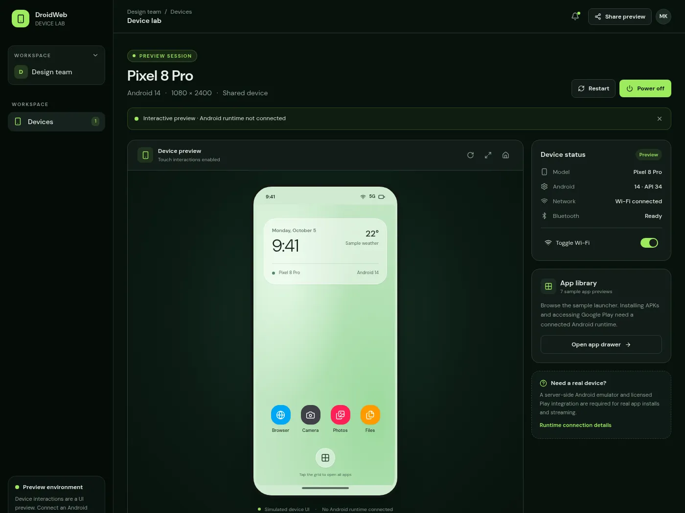 Web Android Emulator