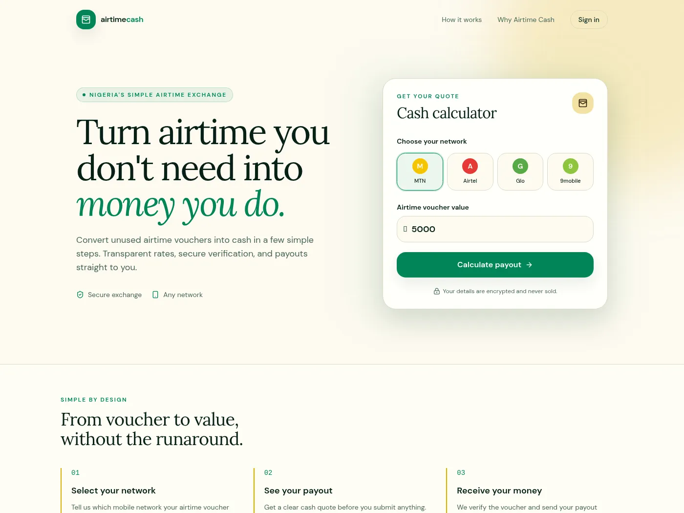 Airtime Cash Converter