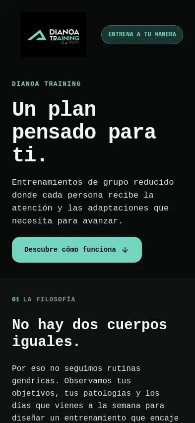 Dianoa Training Mobile App