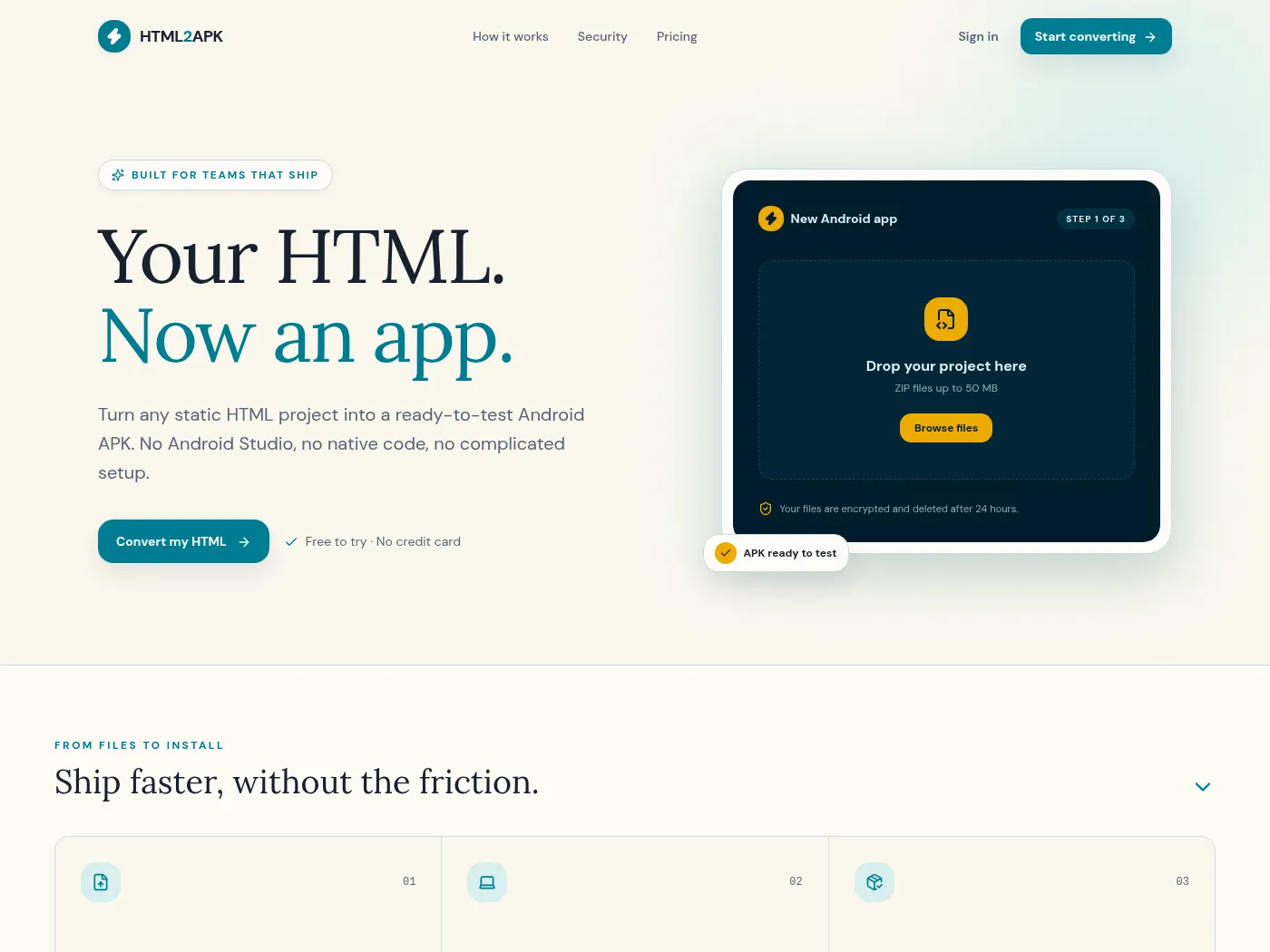 HTML2APK Converter