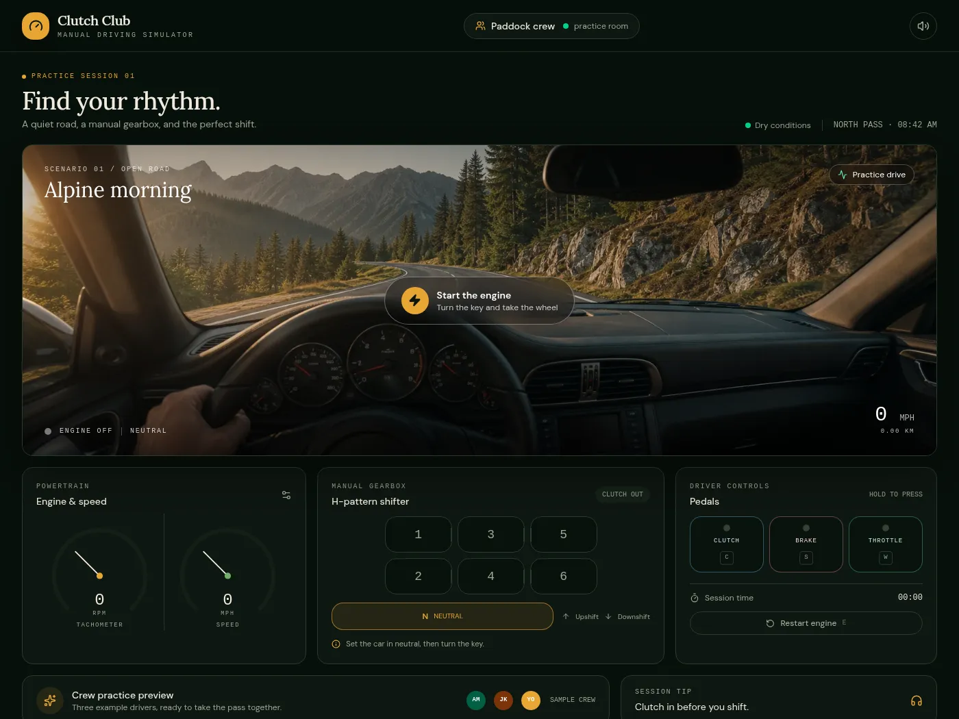 Manual Car Simulator Web