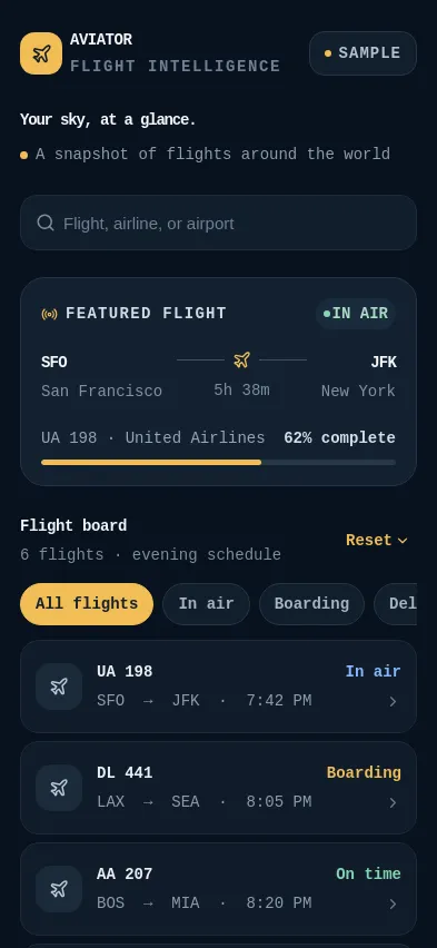 Aviator Flight Tracker